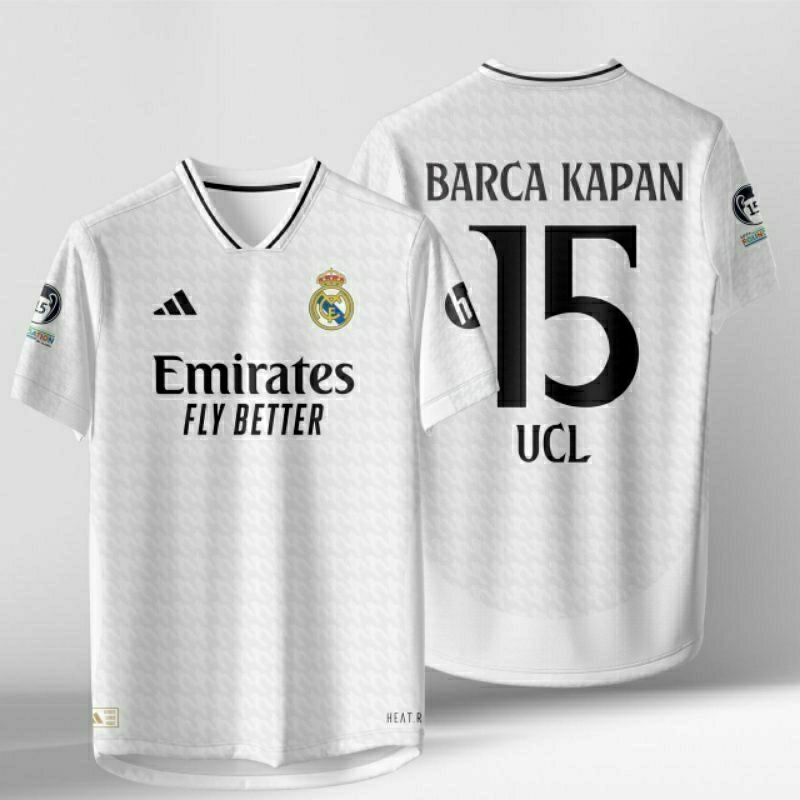 Jual JERSEY REAL MADRID 2024/2025 BARCA KAPAN UCL 15 | gratis nama dan nomor punggung | Shopee ...