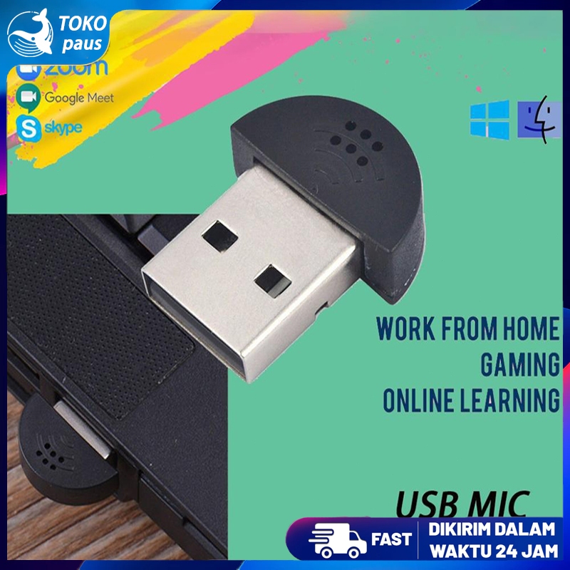 Jual Mic USB Mikrofon /Mini Microphone/ PC Microfon /Laptop Mikropon ...