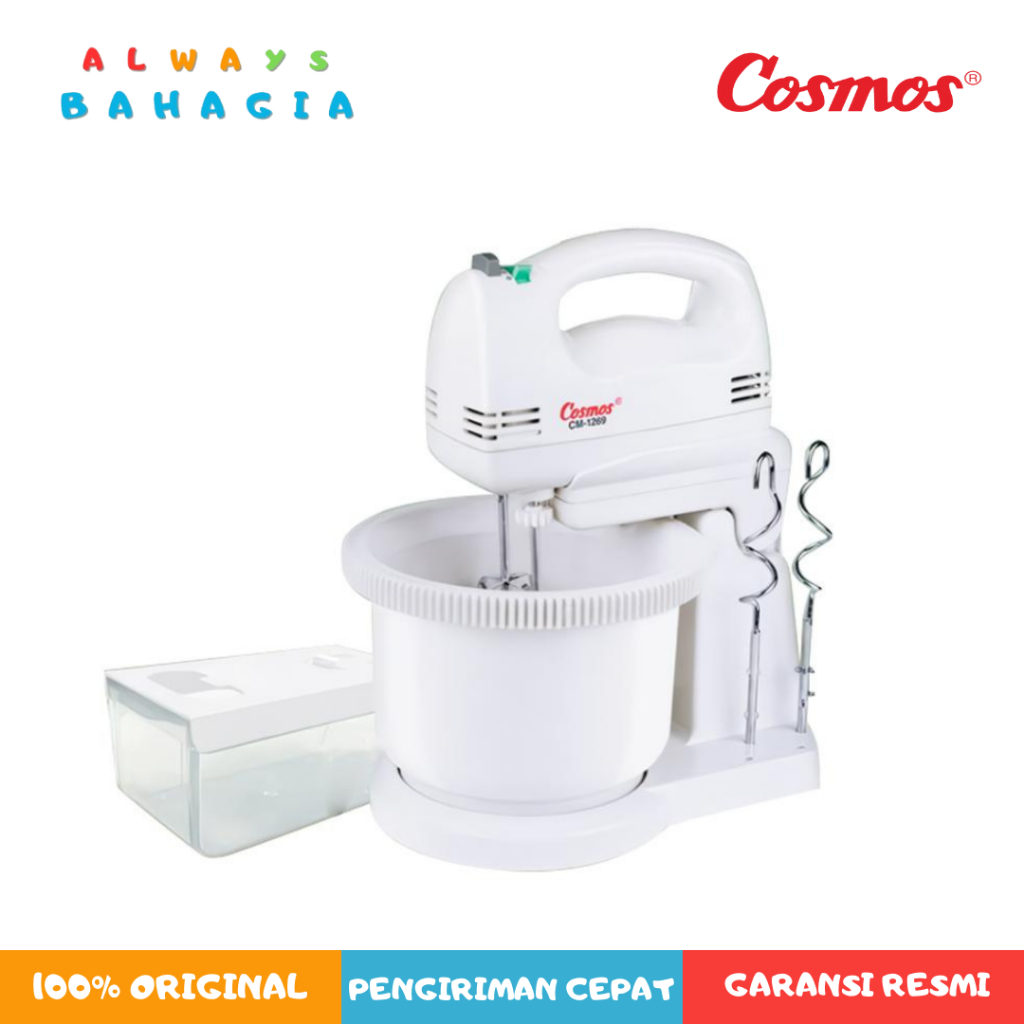 Jual COSMOS CM 1269 Stand Mixer 5 speed Turbo 2in1 | Shopee Indonesia