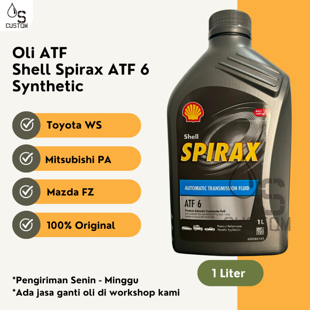 Jual ORIGINAL Shell Spirax ATF 6 WS FZ LV PA MA1 Original | Shopee Indonesia