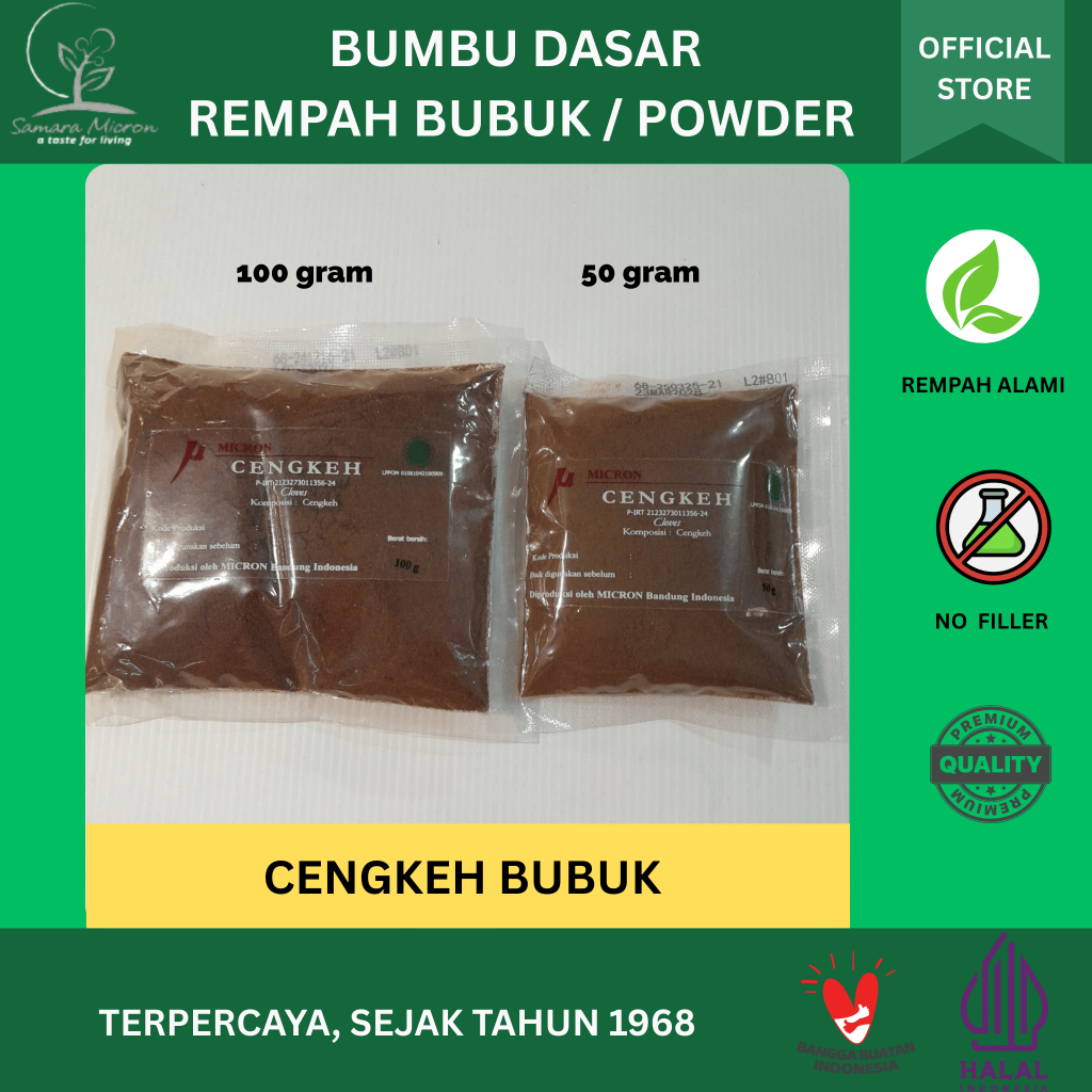 Jual Bumbu Dasar Samara Micron - Cengkeh Bubuk - Cengkih Bubuk | Shopee ...