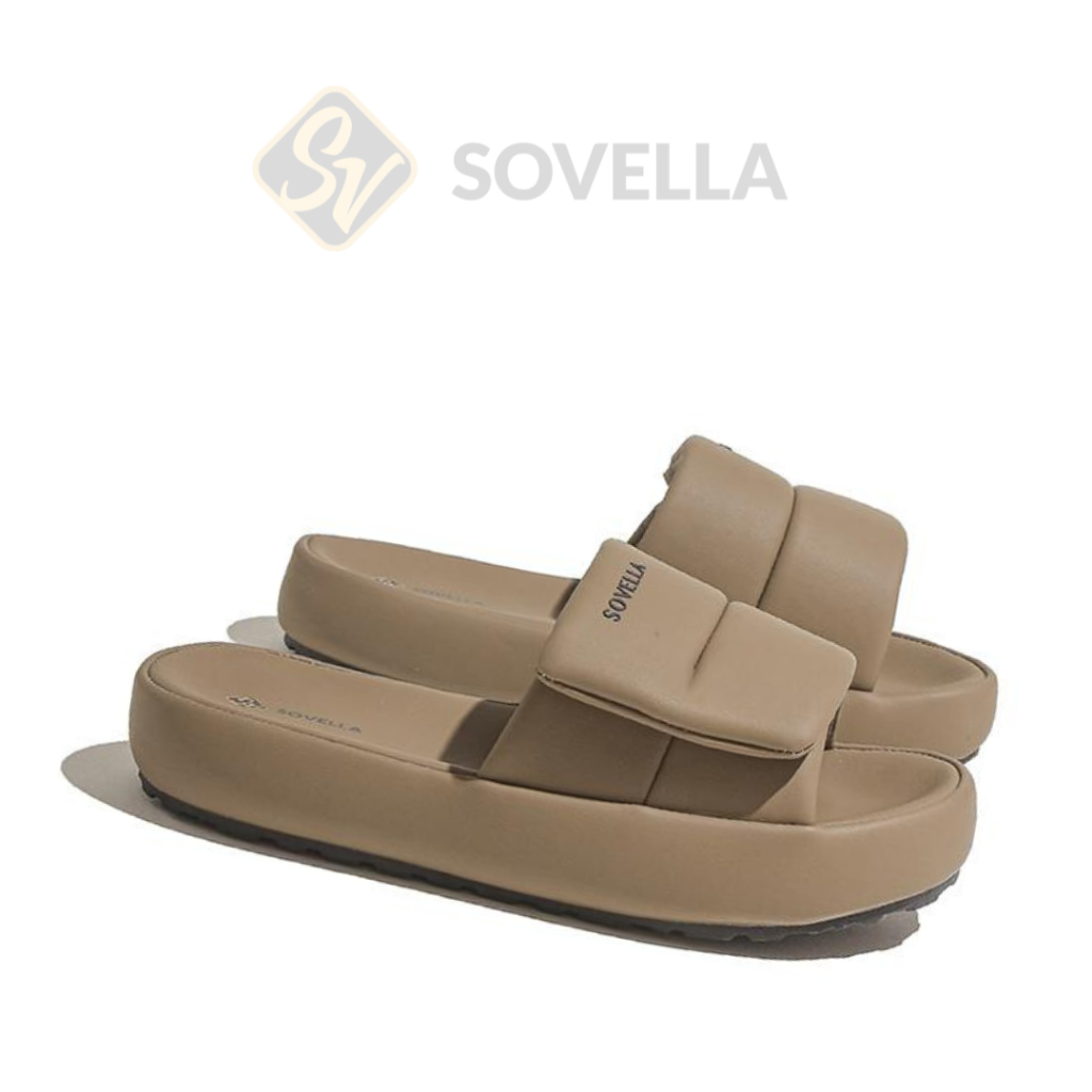 Jual SOVELLA Tessa Sandal Wanita Strap Lebar Stylish | Shopee Indonesia