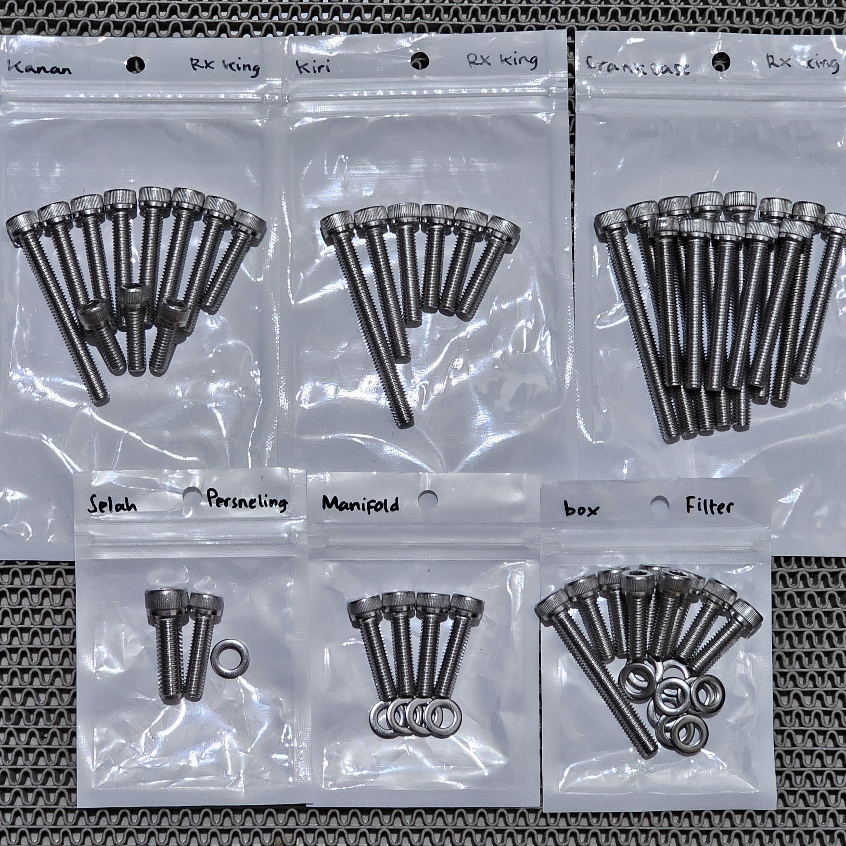 Jual Baut L Set Mesin RX king Full Stainless Asli Merk THE SS304 SS304 ...