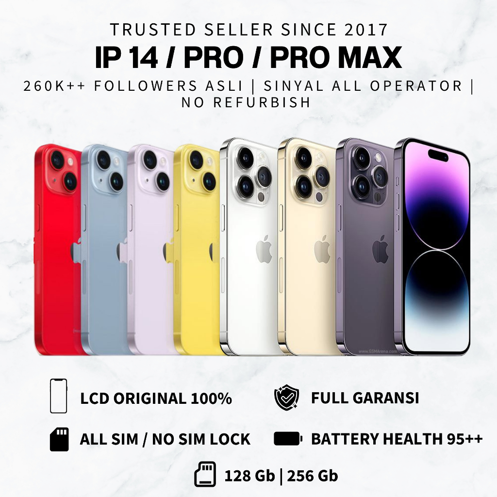 Jual iPhone 14 - 14 Pro - iP 14 Pro max 128gb - 256gb Lcd Original 100% ...