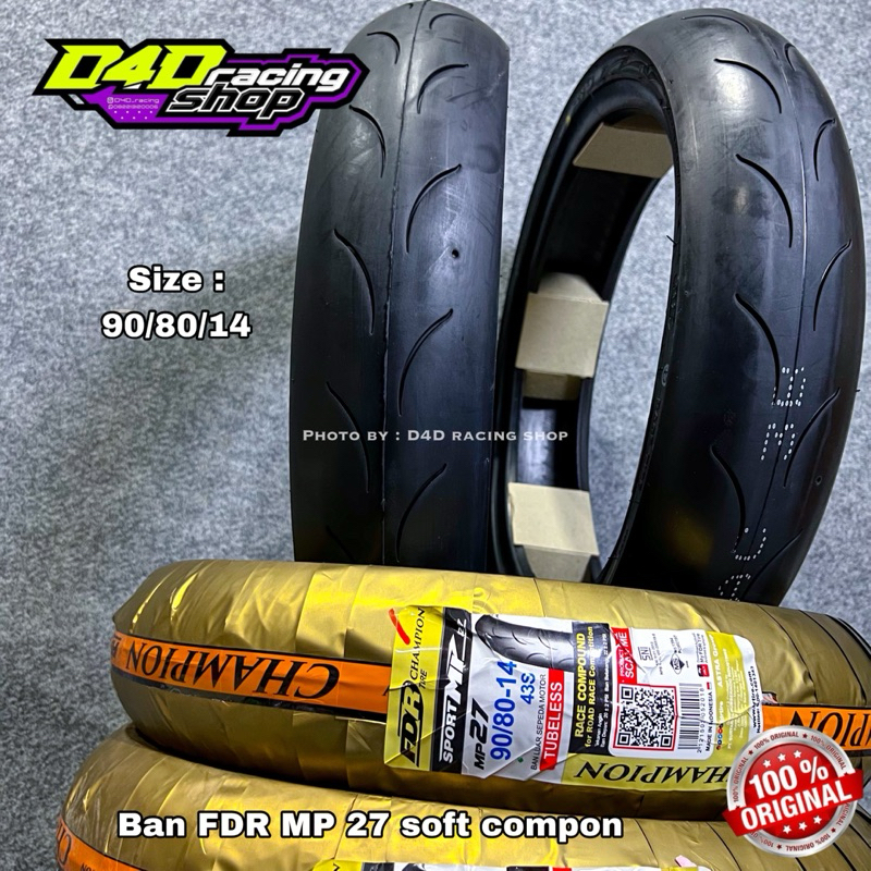 Jual Ban FDR Racing Soft Compound Sport MP27 Tubeless (TL) 90/80 - 14 ...