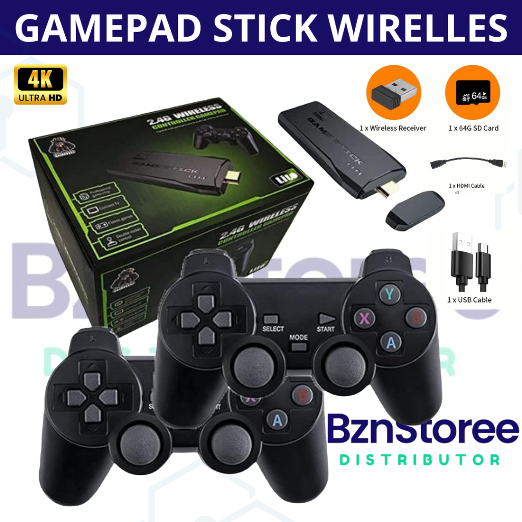 Jual GameStick Wireless 4K Dengan - Gamepad HDMI TV Video Games /Game ...