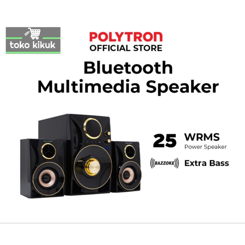 Jual Polytron Speaker Active Multimedia Extra Bass Bluetooth Remote ...