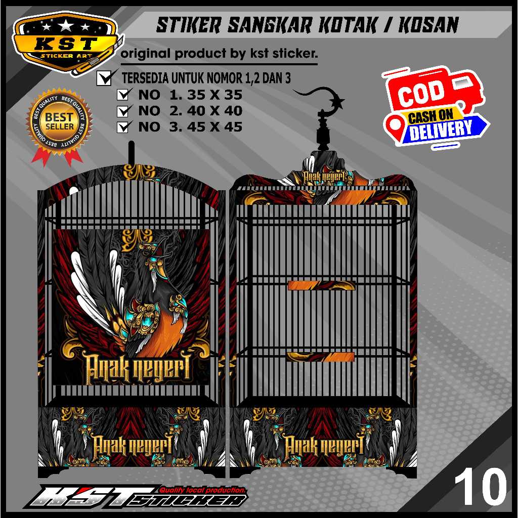 Jual Stiker Decal Sangkar Burung - Sticker Dekal Kandang Ebod Kotak ...