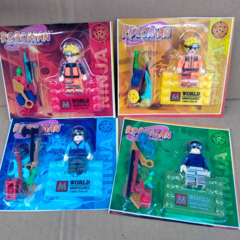 Jual Grosir 1 set Mainan Robot Rakit kecil Motif Naruto Mini FK ...