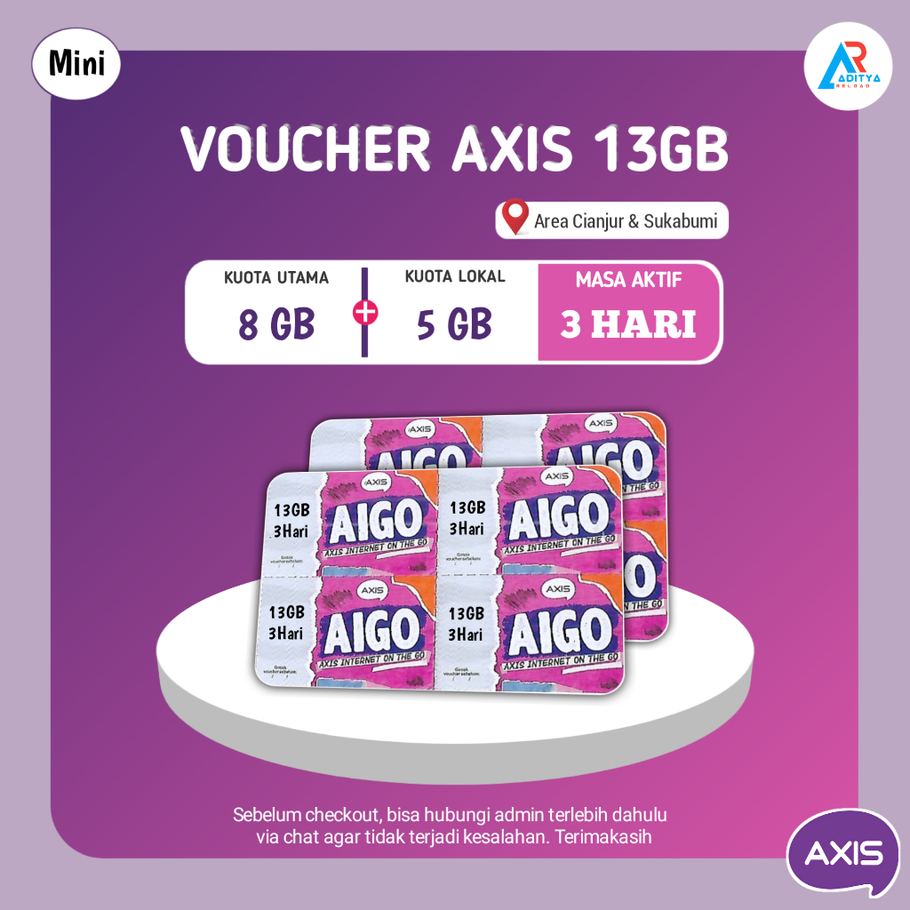 Jual Voucher Axis Mini 13GB 3Hari | Shopee Indonesia