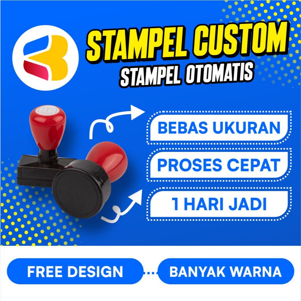 Jual STEMPEL OTOMATIS CETAK STAMPEL FREE DESIGN - 1 HARI JADI | Shopee ...