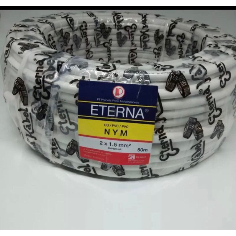 Jual KABEL LISTRIK INSTALASI ETERNA NYM 2X1,5MM 50M | Shopee Indonesia
