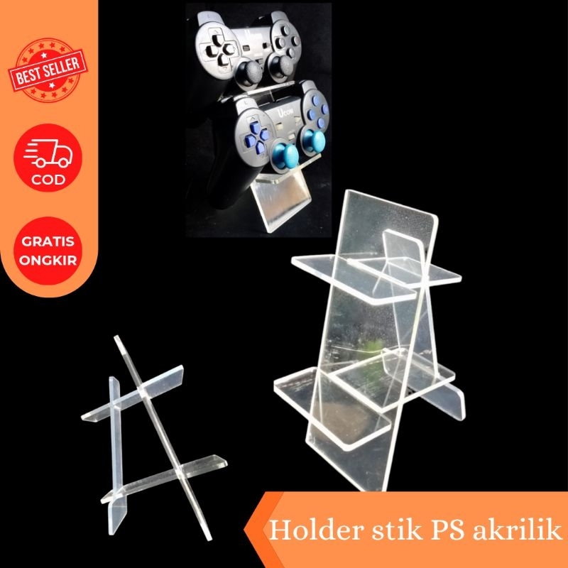 Jual STAND HOLDER STIK PS akrilik || stand stik controller acrylic ...