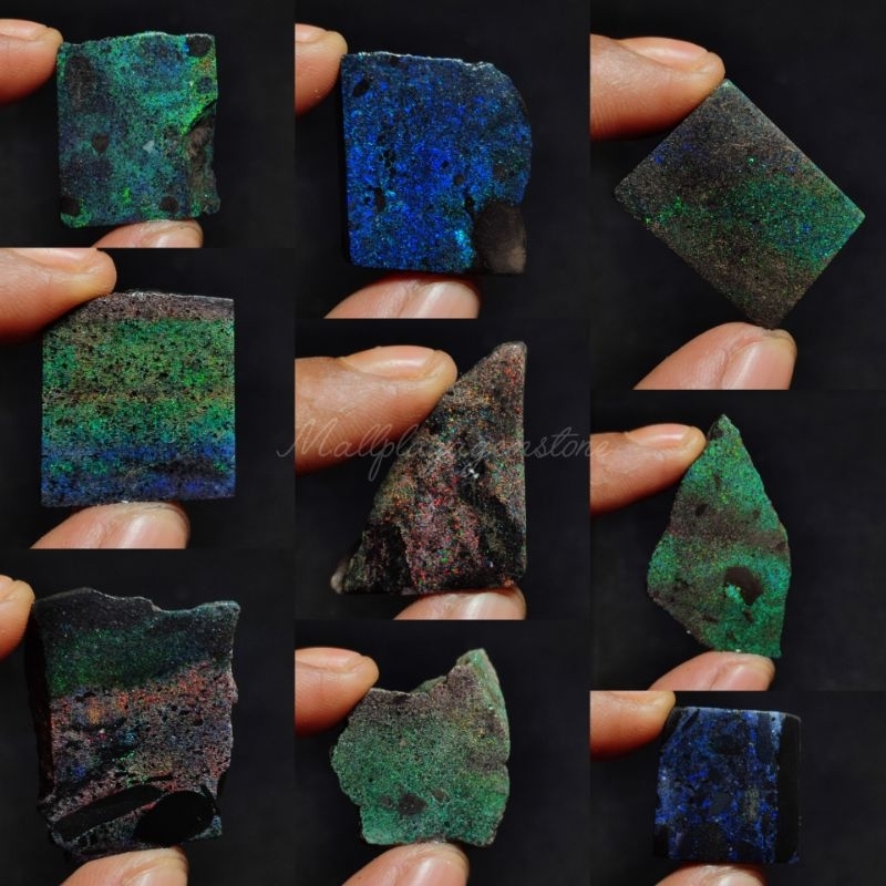 Jual bahan black opal andamooka matrix australia asli natural ...