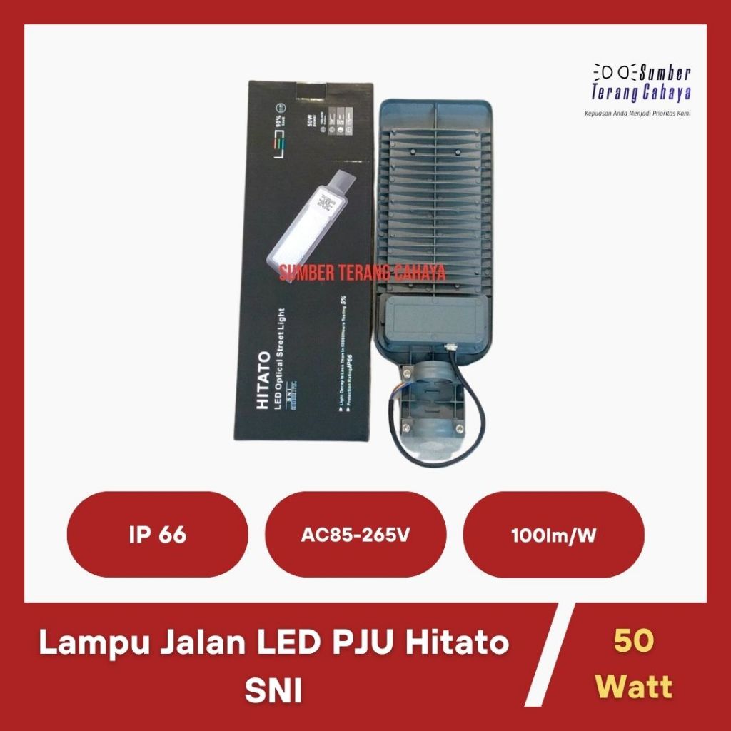 Jual HITATO Lampu Jalan LED PJU Hitato SNI IP 66 AC85-265V 50/100 Watt ...