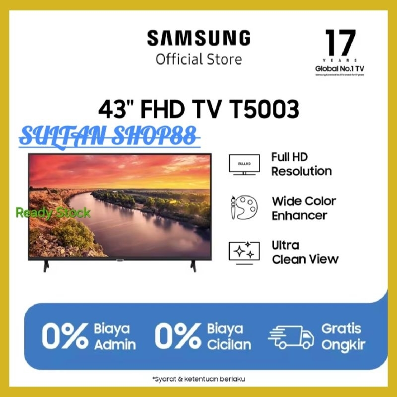 Jual SAMSUNG LED TV UA43T5003 43 INCH DIGITAL FULL HD TV I SAMSUNG 43T5003 43 INCH FULL HD ...