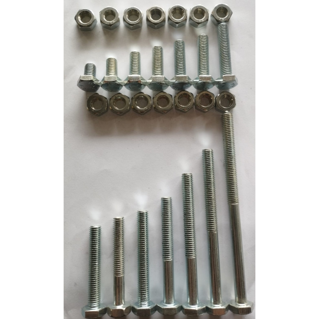 Jual BAUT MUR PUTIH M10X20MM (2 CM) / BAUT HEXAGON 10X20 / BMP 10X20/ BAUT KUNCI 17 | Shopee ...