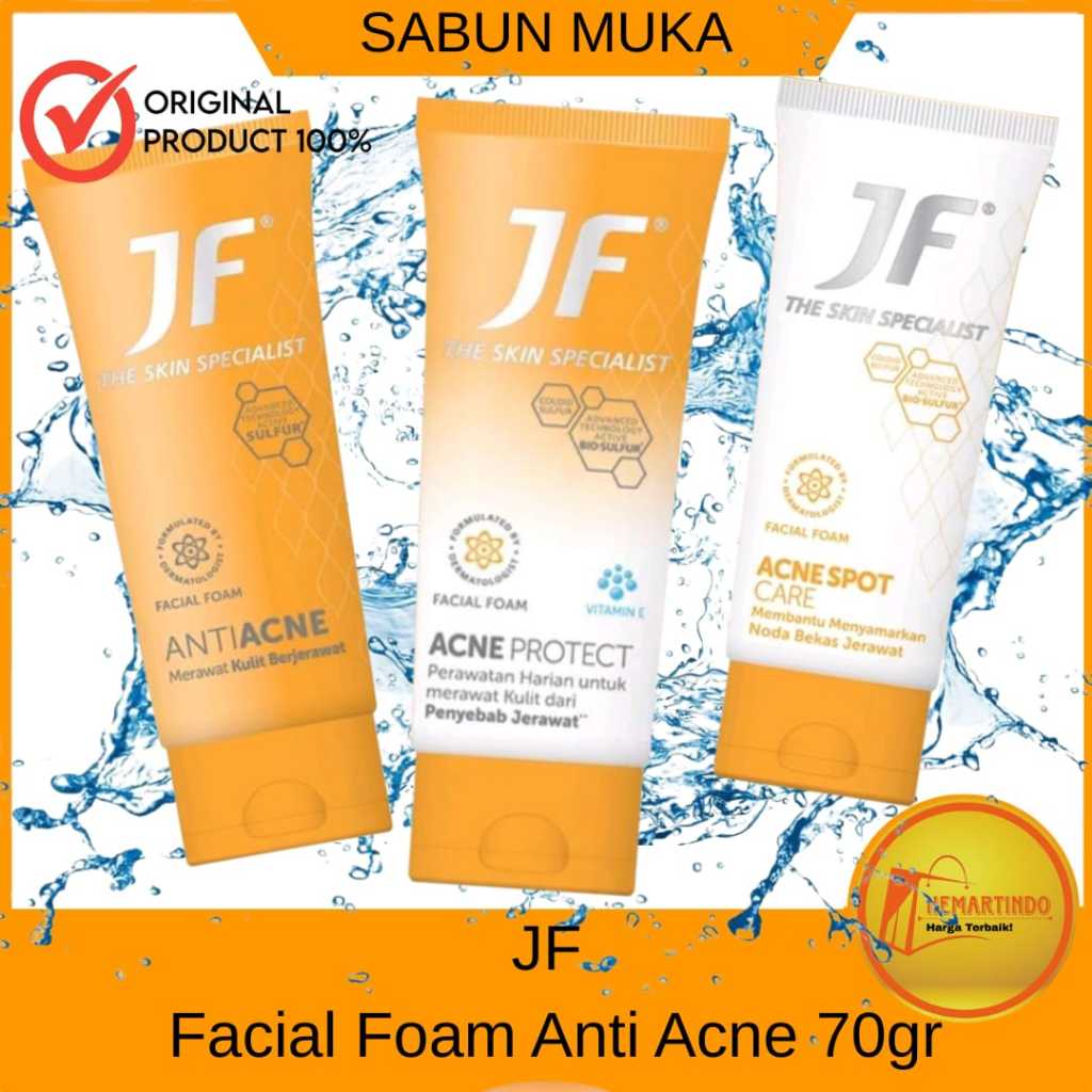 Jual JF Sulfur Facial Foam Anti Acne 70ml | Acne Protect | Acne Spot ...
