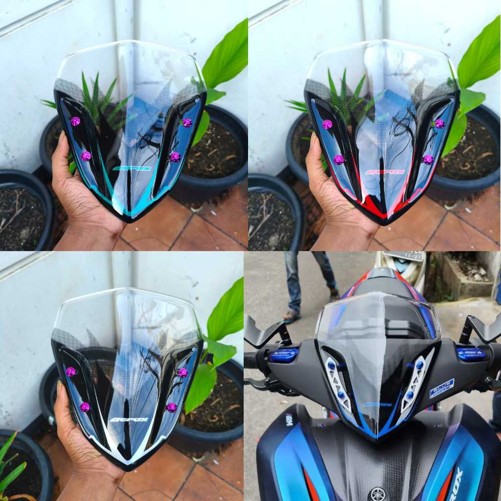 Jual RB Paket Visor Aerox Black Series Plus Baut Visor Aerox All New ...