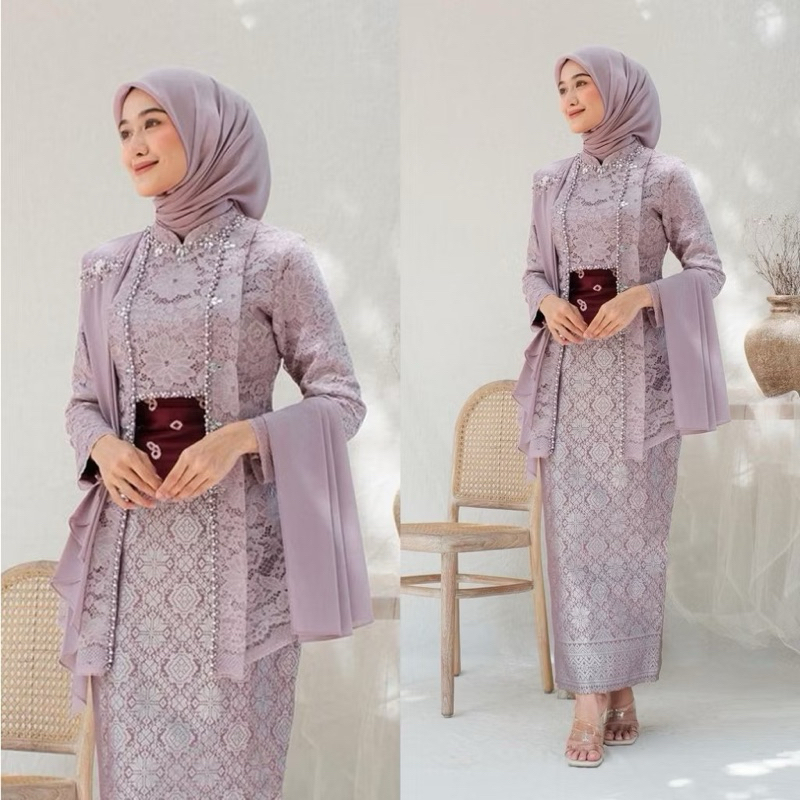 Jual Laksmi Set Kebaya Kutu Baru Wisuda Modern Kebaya Set Tunik Lamaran Tunangan Batik Baju ...