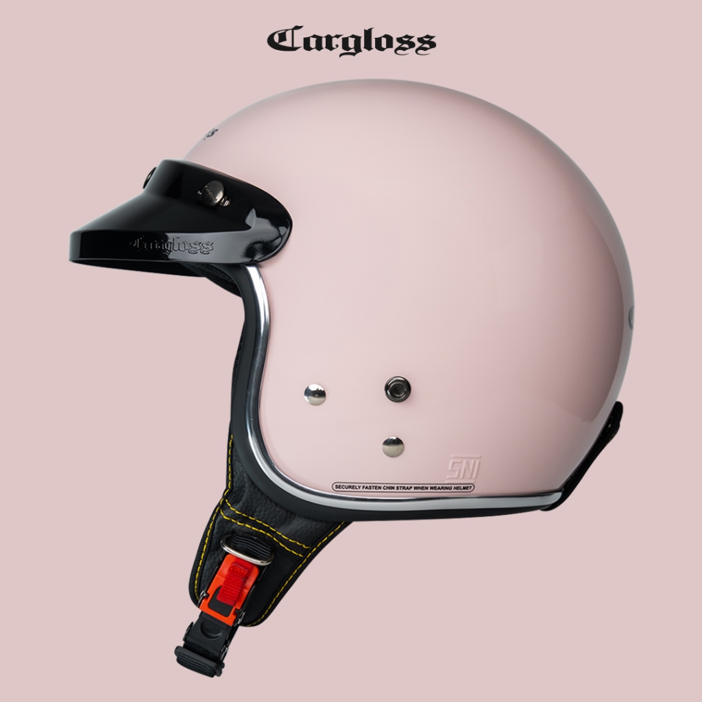 Jual [Exclusive Launch] Cargloss CFM 2 Retro Helm Half Face - Pale Pink ...