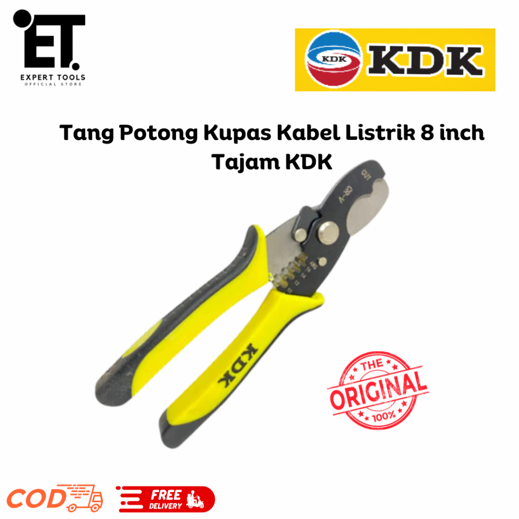 Jual Tang Potong Kupas Kabel Listrik 8 inch Tajam KDK / Pengupas Kulit ...