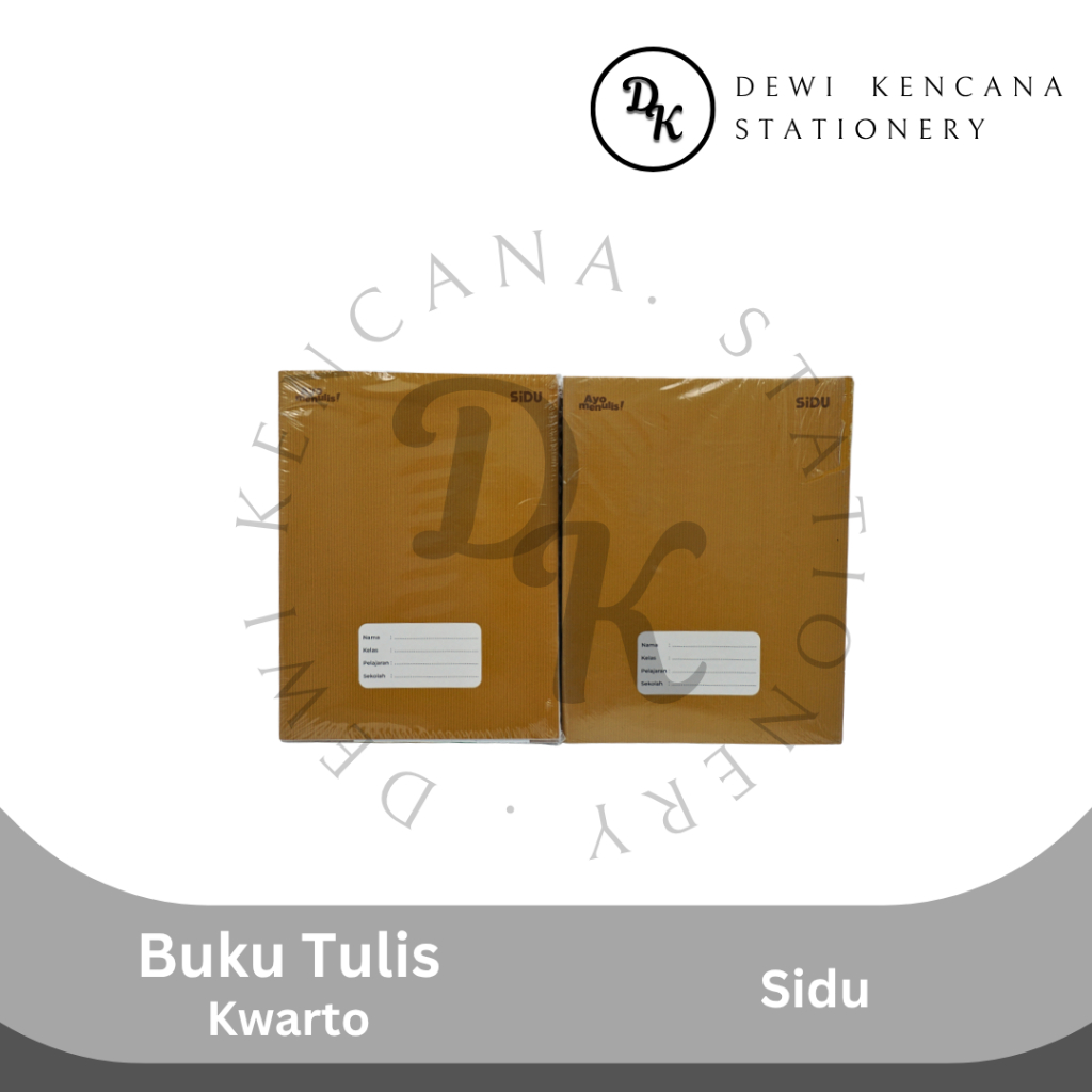 Jual Buku Tulis Kuarto Sampul Coklat / Kraft Sidu 1 Pak Isi 10 Buku 40 ...