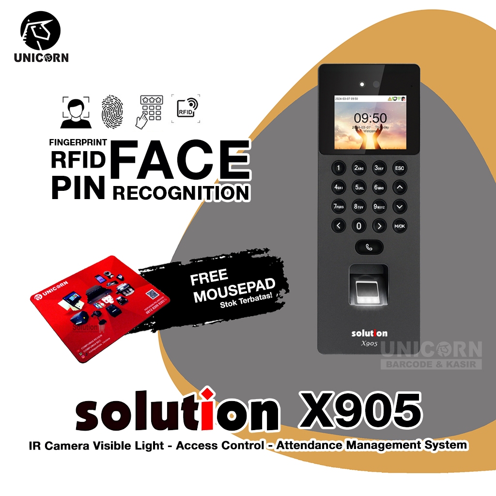 Jual Mesin Absensi Sidik Jari Wajah Kartu RFID Access Control ...