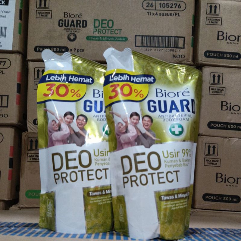 Jual Biore Guard body foam deo protect TAWAS & MINYAK ZAITUN 800ml isi ...