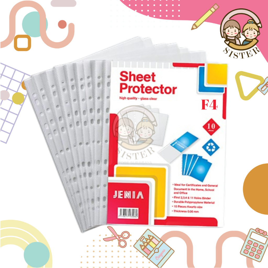 Jual Sheet Protector F4 Folio Jenia / Clear Protector F4 | Shopee Indonesia