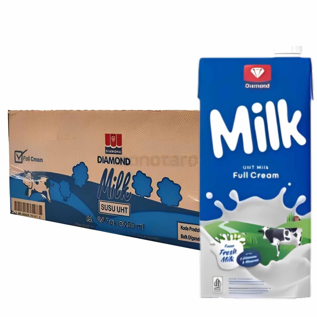 Jual 1DUS DIAMOND MILK UHT FULL CREAM (1 LITER SUSU X12 PCS) | Shopee Indonesia