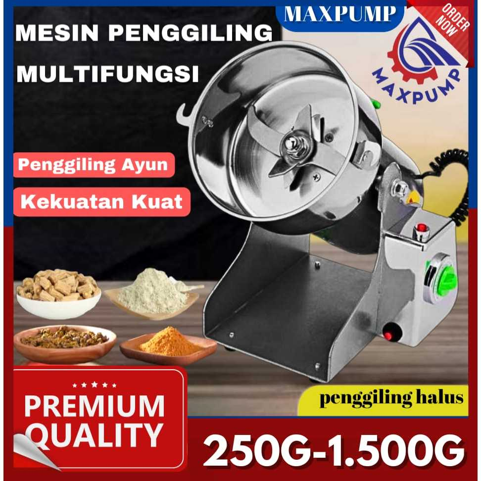 Jual MAXPUMP Mesin Penggiling tepung Bubuk Obat Herbal Penghalus Bumbu ...