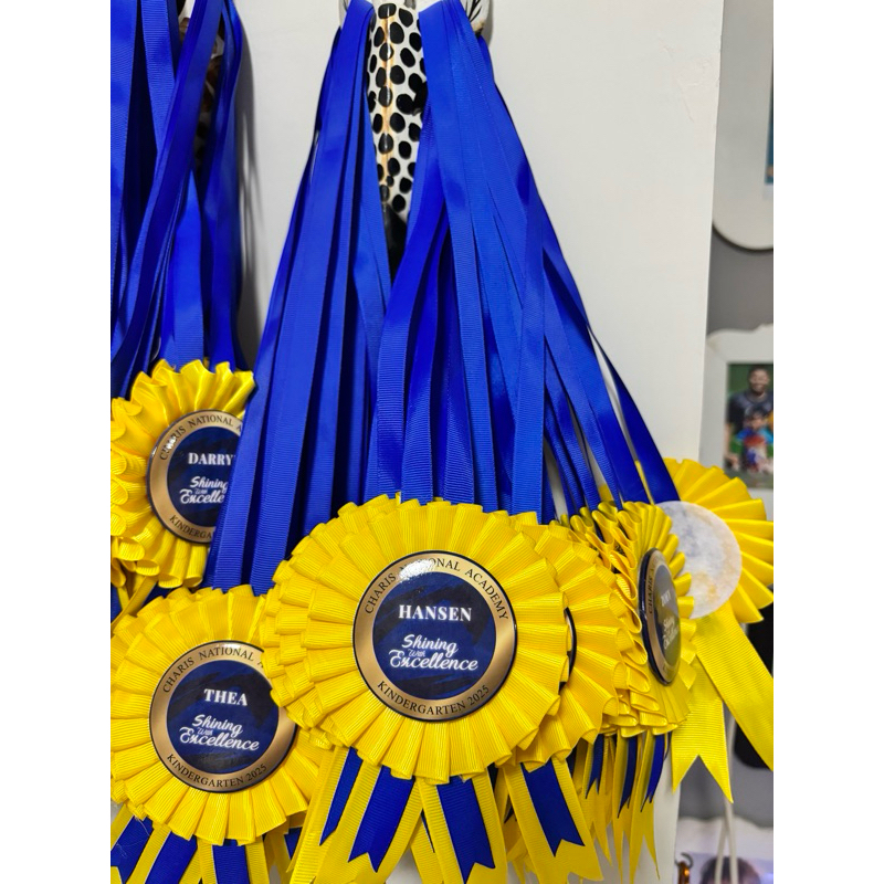Jual Ribbon Medal Award, Rossete birthday brooch, graduation medal ...