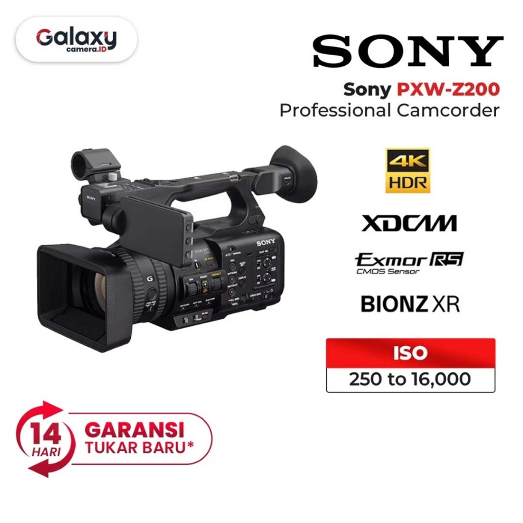 Jual Sony PXW-Z200 4K HDR XDCAM Professional Camcorder Garansi resmi | Shopee Indonesia