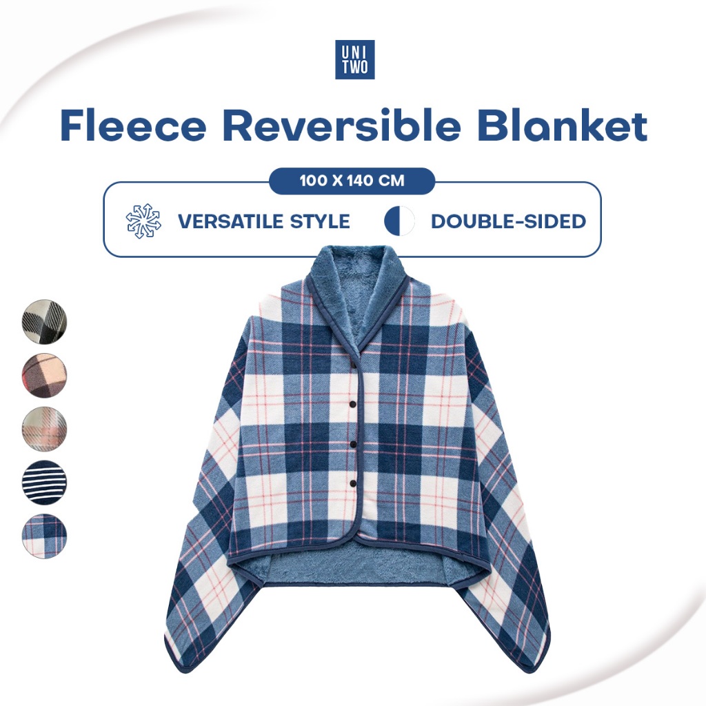 Jual UNITWO Fleece Reversible Blanket JAKET SELIMUT | Selimut Kantor ...