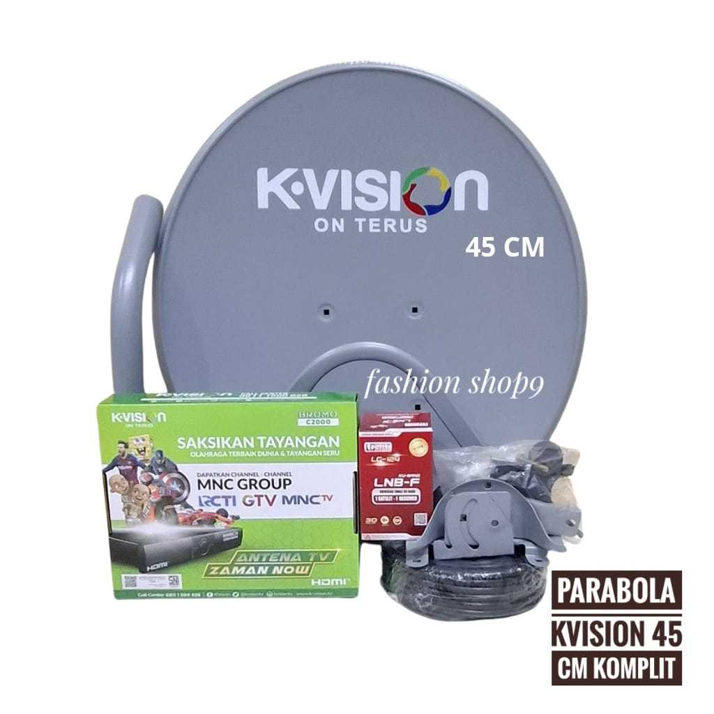 Jual PARABOLA KVISION 45 CM KOMPLIT + RECEIVER KVISION BROMO C2000 ...