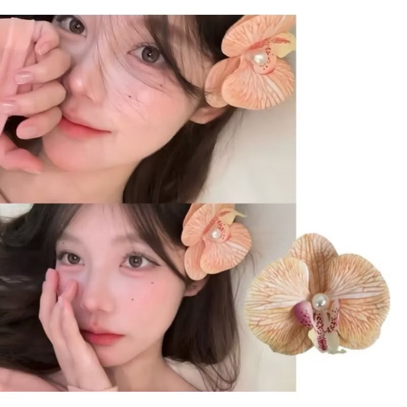 Jual Jepit rambut anggrek hairclip,flower orchid,aksesoris rambut bunga ...