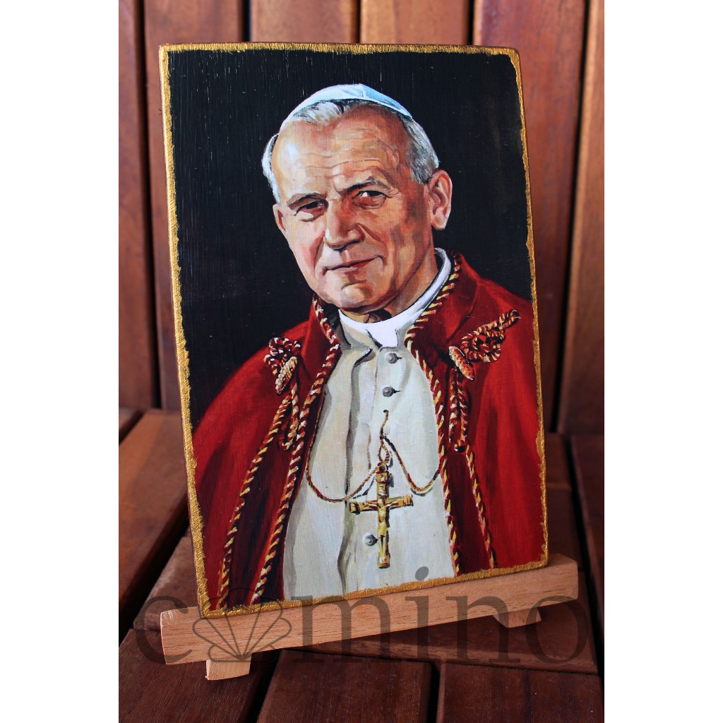 Jual Ikon St Paus Yohanes Paulus II | Kayu Asli Santo Papa John Paul 2 ...