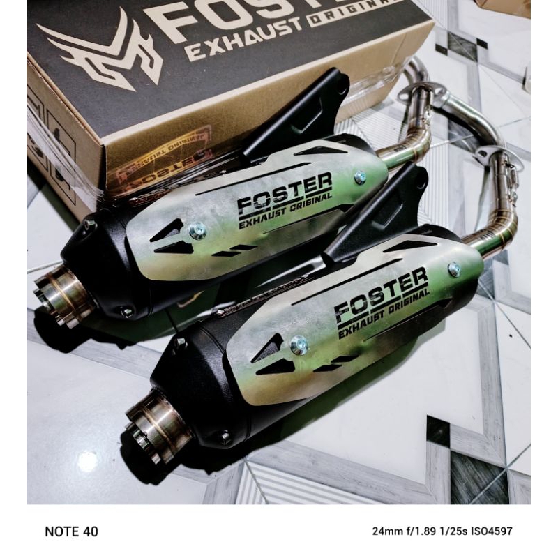 Jual Knalpot Mio Standar Racing inlet 28-38 MM Original FOSTER EXHAUST ...