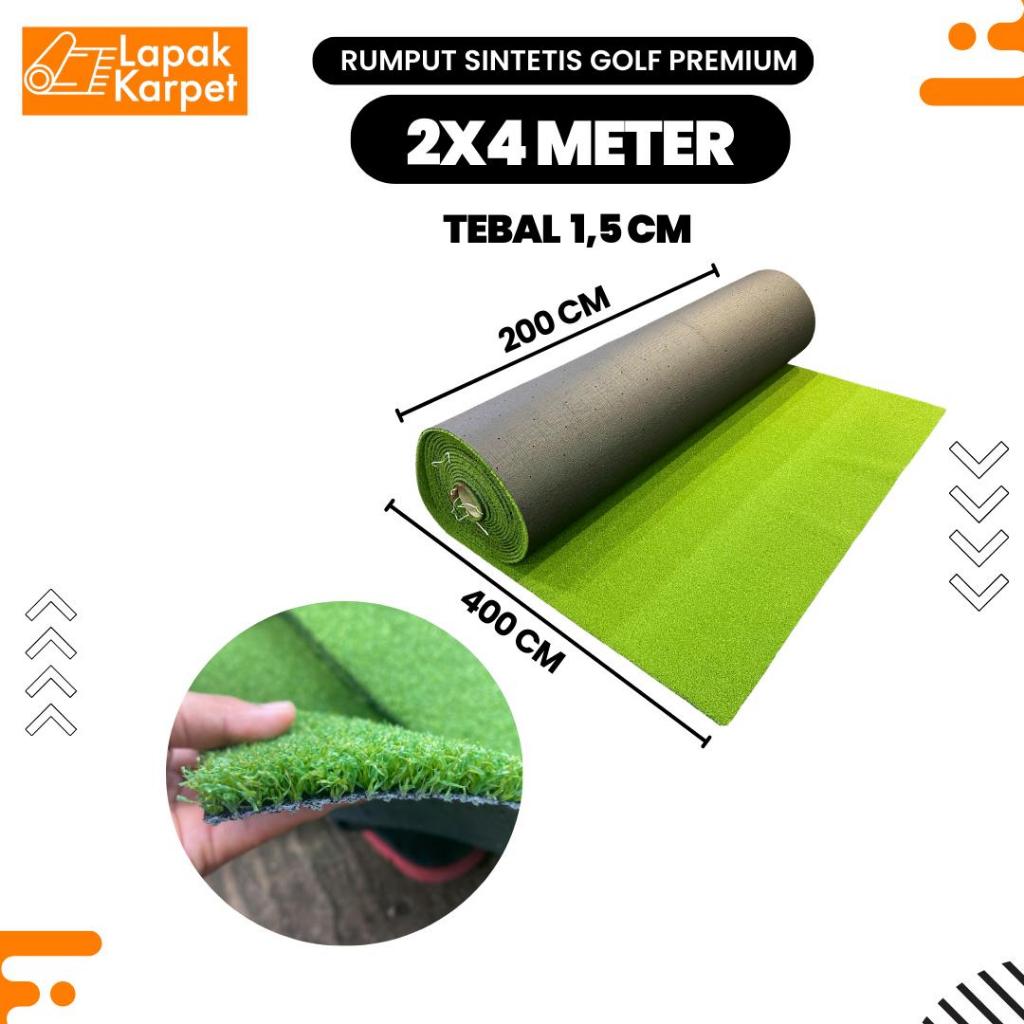 Jual Rumput Sintetis Tipe Golf Premium Ukuran 200x400 cm / Tebal Rumput ...