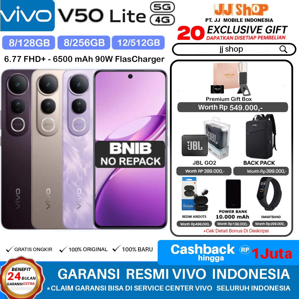 Jual VIVO V50 LITE 5G 12/512 8/256 GB & V50 LITE 4G 8/256 8/128 GB RAM 12GB 8GB ROM 512GB 256GB ...