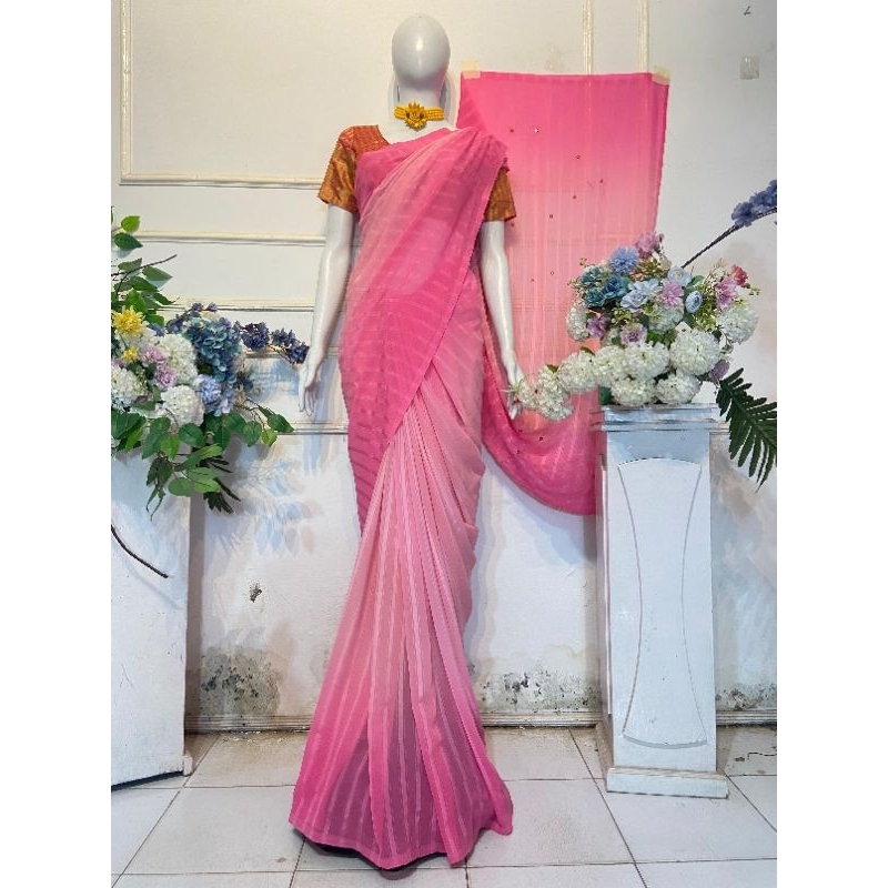 Jual sari pink gradasi cantik | Shopee Indonesia
