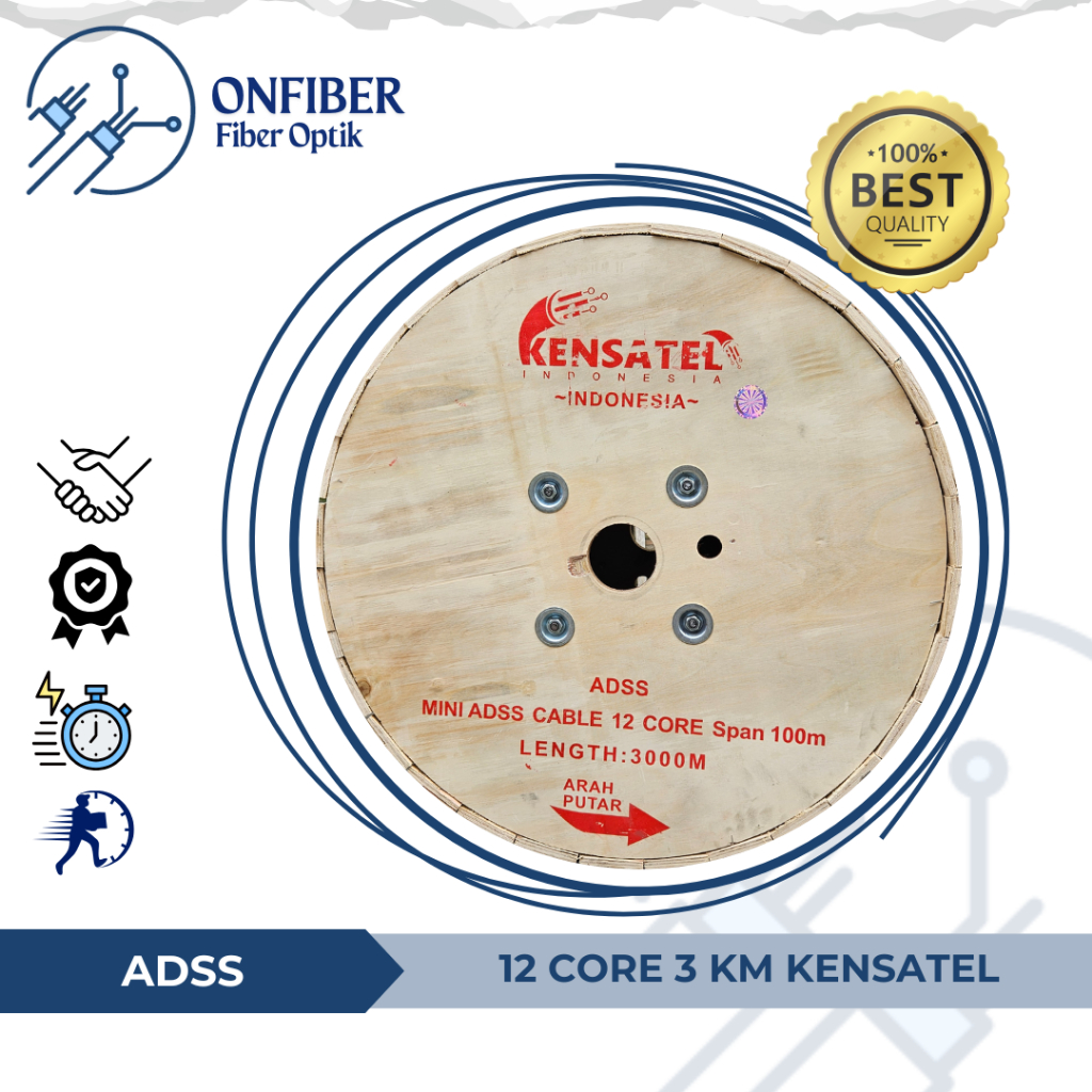 Jual Kabel Fiber Optik KU 4/6/12/24 Core Mini ADSS 3KM – Kensatel ...
