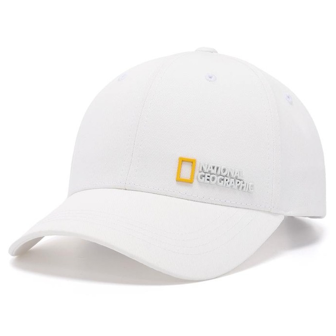 Jual National Geographic Metal Logo Cap White - Topi Unisex Putih ...