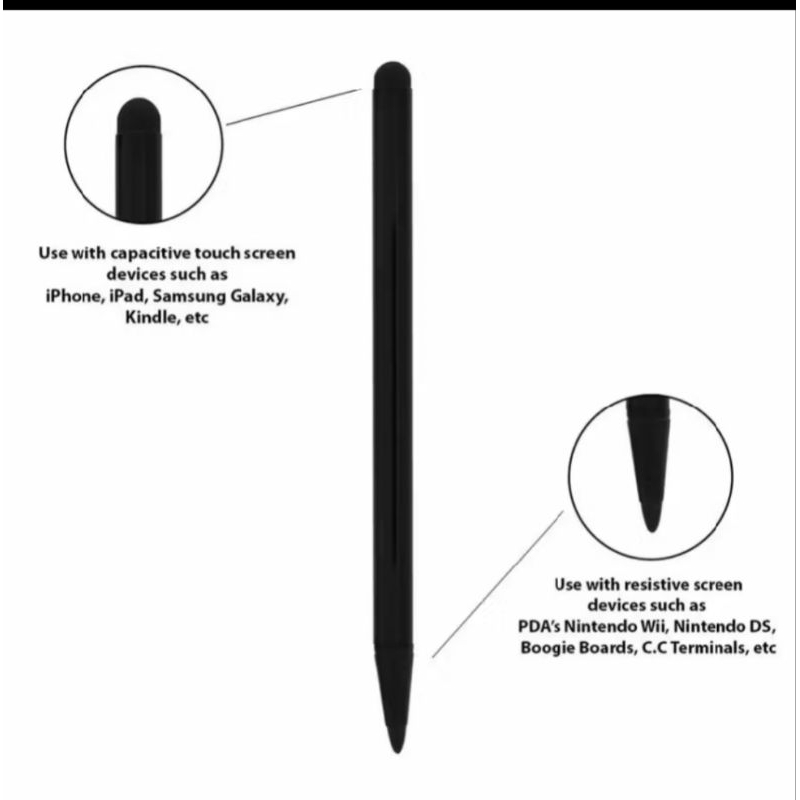 Jual 71. STYLUS PEN ANDROID UNIVERSAL WRNA HITAM /PEN STYLUS 2IN1 ...