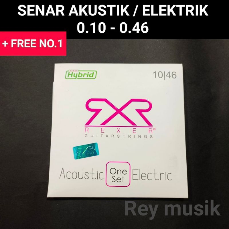 Jual Senar Gitar Akustik / Electrik Rexer Hybrid 0.10 ORIGINAL | Shopee ...