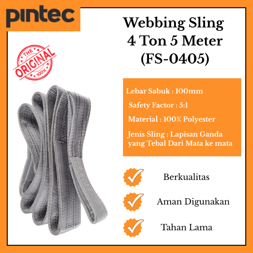 Jual Webbing Sling 4 Ton 5 Meter Asia - Tali Sling | Shopee Indonesia