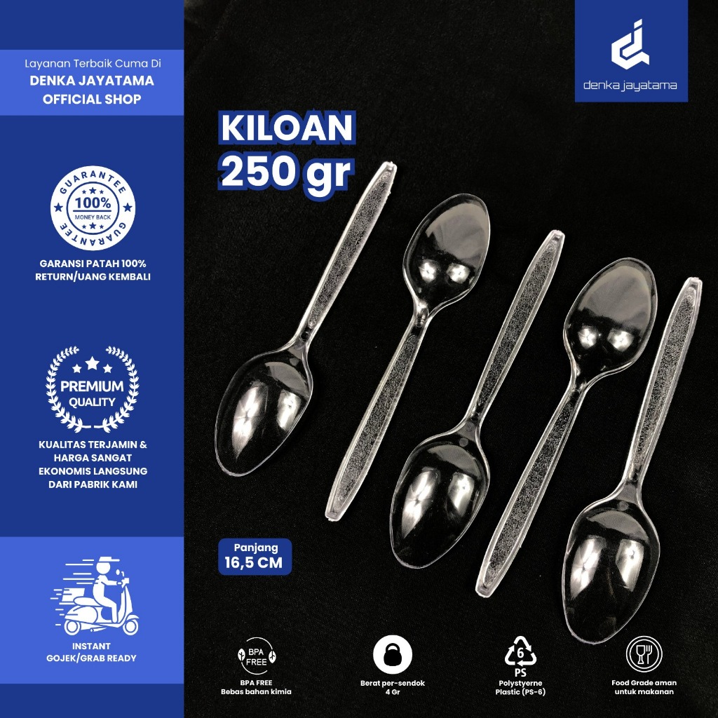 Jual Isi 250 gr Sendok Makan Plastik PS Kiloan DENKA Premium Higienis ...