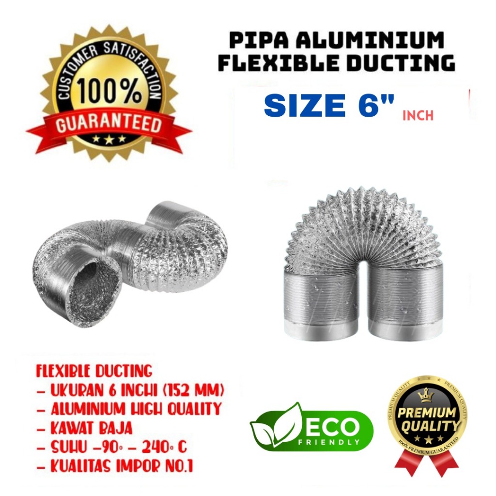 Jual Selang Flexible ducting 6 inchi / pipa cerobong asapa 6 in, AC ...