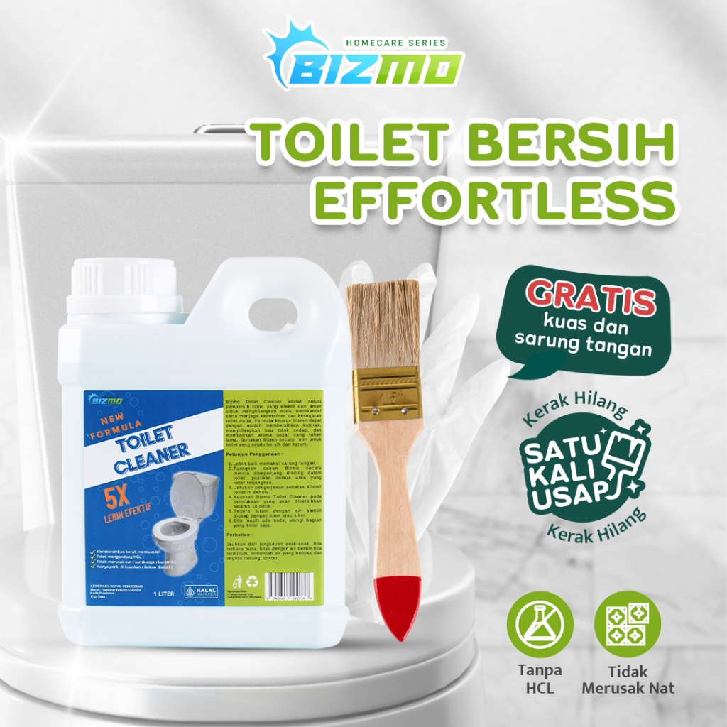 Jual BIZMO - Cairan Pembersih Kerak Kamar Mandi 1 Liter | Toilet Cleaner Lantai Keramik Kloset ...